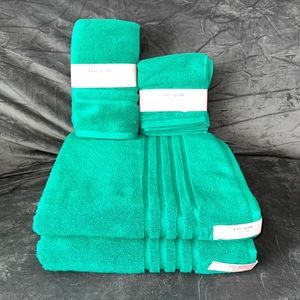 kate spade | Bath | 8 Pc Kate Spade Green Aqua Teal Turquoise Towel Set ...